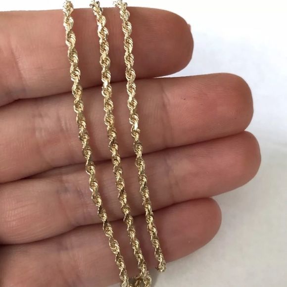Accessories | Solidgold 24 Rope Chain 2mm Brand New Necklace | Poshmark
